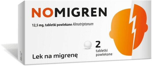 Nomigren 12,5 mg 2 tabletki | Ból \ Ból głowy i migrena lek Ból głowy ...