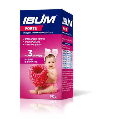 Ibum Forte 200mg/5ml 100g sm. malinowy | Ból \ Ból głowy i migrena Ból ...